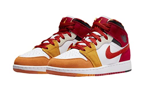 Jordan Boy's Air 1 Mid SE (Big Kid) Paprika/Cinnabar/Black/Canyon Gold 5 Big Kid M