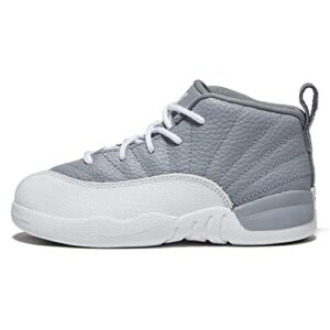 jordan baby boy's 12 retro (infant/toddler) stealth/white/cool grey 4 toddler m