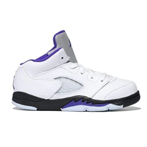 Jordan Baby Boy's Jordan 5 Retro (Infant/Toddler) White/Dark Concord/Black 4 Toddler M