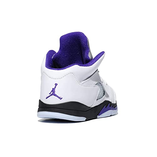 Jordan Baby Boy's Jordan 5 Retro (Infant/Toddler) White/Dark Concord/Black 4 Toddler M