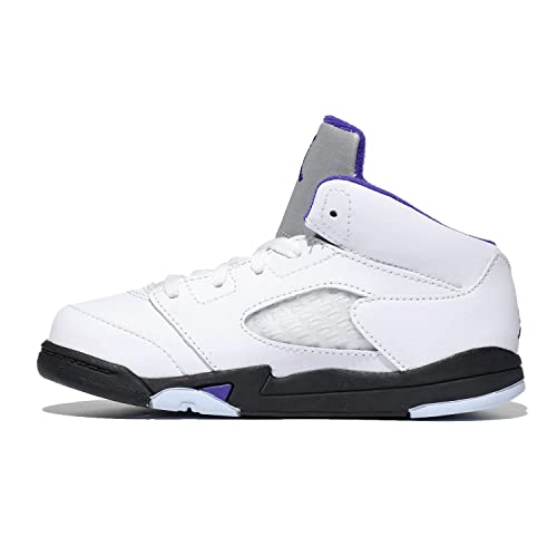 Jordan Baby Boy's Jordan 5 Retro (Infant/Toddler) White/Dark Concord/Black 4 Toddler M