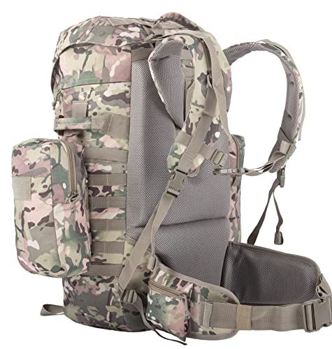 BACKFERRY Large Military Backpack Army Rucksack with Internal Frame Hydration and MOLLE Compatible. Top and Front Load for Wild Camping Backpacking Hiking Bushcraft Adventure 60L