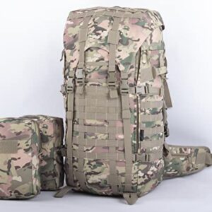 BACKFERRY Large Military Backpack Army Rucksack with Internal Frame Hydration and MOLLE Compatible. Top and Front Load for Wild Camping Backpacking Hiking Bushcraft Adventure 60L