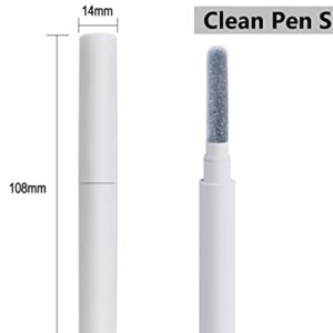 [2-Pack] Acediar Earbuds Cleaning Pen Fits for Airpods Pro 1 2 3 Multi Cleaner Kit Soft Brush for Bluetooth Earphones Case Compact Portable Multifunctional Cleaning Kit (White)