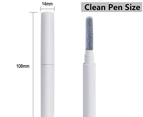 [2-Pack] Acediar Earbuds Cleaning Pen Fits for Airpods Pro 1 2 3 Multi Cleaner Kit Soft Brush for Bluetooth Earphones Case Compact Portable Multifunctional Cleaning Kit (White)