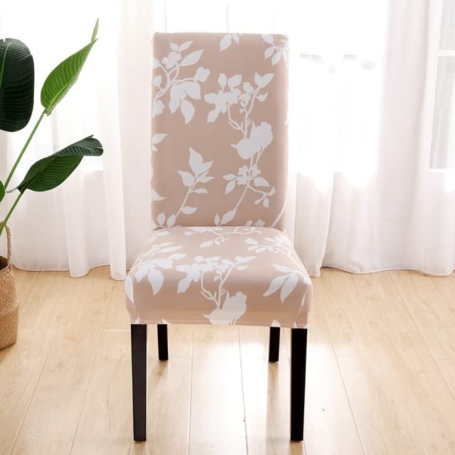 Spandex Chair Covers Floral Modern Slipcover for Dinning Room Wedding Stretch Elastic Furniture Protector Y4 2 pcs