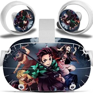 Anime O-culus Q-uest 2 Skin Full Wrap Vinyl Decal for Quest VR 2 Headsets and Controllers Stickers O-culus/M-ETA Q-uest 2 Accessories