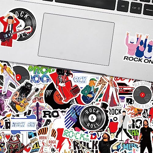 Rock and Roll Stickers |50Pcs Rock Music Waterproof Vinyl Decals for Water Bottles Laptop Luggage Cup Computer Mobile Phone Skateboard Décor