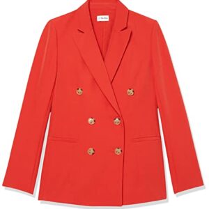 The Drop Women's Kurt Double Breasted Blazer, Lava Red, X-Large