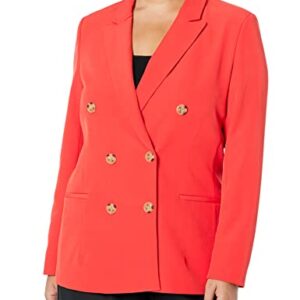 The Drop Women's Kurt Double Breasted Blazer, Lava Red, X-Large