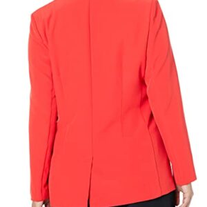 The Drop Women's Kurt Double Breasted Blazer, Lava Red, X-Large