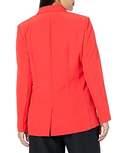 The Drop Women's Kurt Double Breasted Blazer, Lava Red, X-Large