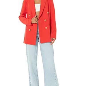 The Drop Women's Kurt Double Breasted Blazer, Lava Red, X-Large