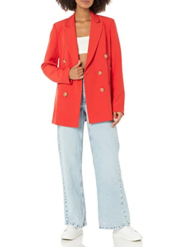 The Drop Women's Kurt Double Breasted Blazer, Lava Red, X-Large