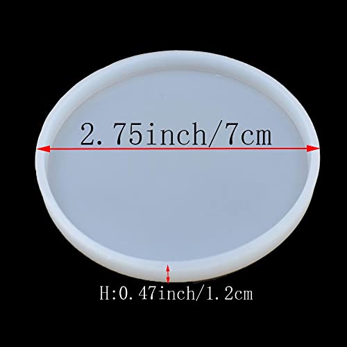 Large Silicone Tray Mold, Resin Dish Mold, Round Serving Tray Mold for Epoxy Resin Casting (7CM)