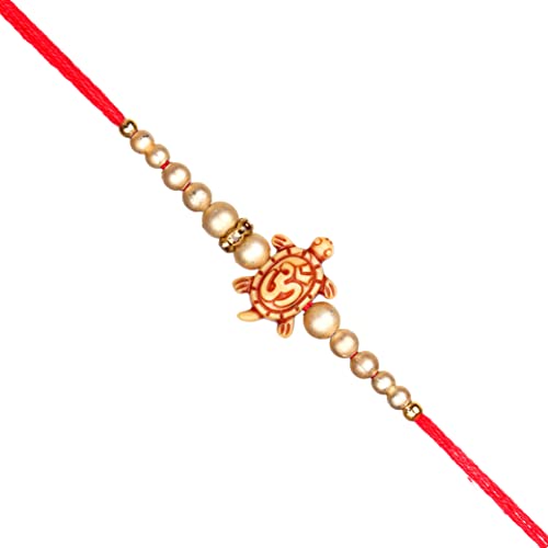 spelerio Rakhi for Brother Bhai Small Bro Rakshabandhan Elegant Thread Pack of 3 - Designer Set (Design 1, Standard)