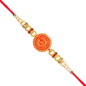 spelerio Rakhi for Brother Bhai Small Bro Rakshabandhan Elegant Thread Pack of 3 - Designer Set (Design 1, Standard)