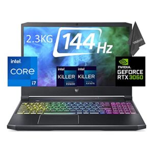 acer 5th blade cooling technology predator helios 300 15.6" fhd 144hz 3ms gaming laptop - intel core i7-11800h - nvidia rtx 3060-2.3kg - thunderbolt 4- w/cloth (32gb ram | 1tb pcie ssd | 2tb hdd)