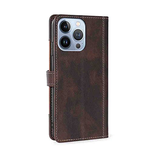 NATUMAX Phone Cover Wallet Folio Case for Oppo Reno 6 PRO Plus 5G, Premium PU Leather Slim Fit Cover for Reno 6 PRO Plus 5G, 2 Card Slots, Horizontal Viewing Stand, Easy Take, Brown