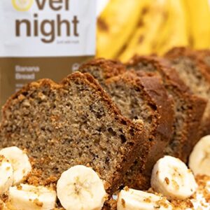 Oats Overnight - Banana Bread - Vegan, 20g Protein, High Fiber Breakfast Shake - Gluten Free, Non GMO Oatmeal (2.6 oz per meal) (8 Pack)