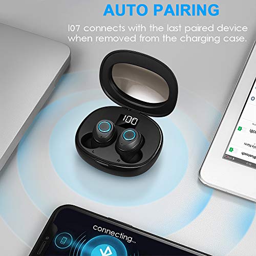 Motast Wireless Earbuds, Bluetooth 5.1 Headphones Mini Bluetooth Earbuds with HD Mic, Wireless Earphones in Ear with USB C Charging Case, IP7 Waterproof, Deep Bass, 30H Playtime Headset for Sports