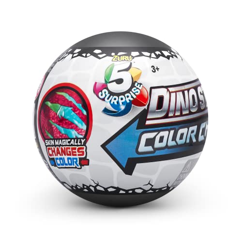 5 Surprise Dino Strike Series 5 Color Change (2 Pack) by ZURU Mystery Collectible Mini Dinosaur Toys Fossils Capsules for Boys and Kids (2 Pack)