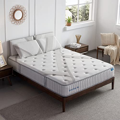 Lechepussleep King Size Mattress, Lechepus 10 Inch Medium Firm Hybrid Mattress, Pocket Innersprings for Motion Isolation, Breathable Tight Top Mattress in Box, CertiPur-US (LT-1901-1150)