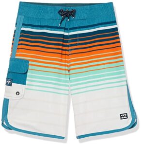 billabong boys' 73 stripe pro boardshort, stone, 26