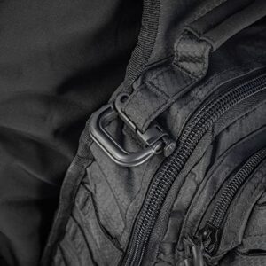 M-Tac City Hunter Hexagon Sling Backpack - Tactical Crossbody CCW Concealed Carry Pack EDC Bag (Black)