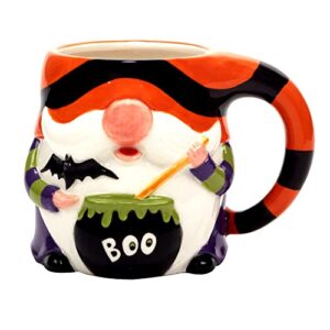 certified international halloween gnomes 18 oz. 3-d mugs, set of 4, multicolor