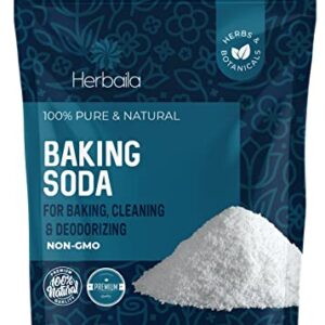 Baking Soda Bulk 2lbs, Food Grade baking soda for baking, cleaning, deodorizing and household usage, Baking soda for pool cleansing, Gluten Free, No Fillers, made in the USA