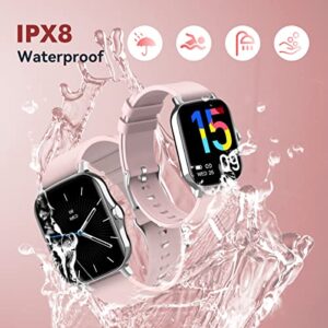 Smart Watches for Women (Answer/Make Call),IP68 Waterproof Smartwatch with Call and Text 1.7" Fitness Tracker for Android iOS Phones Health Watch with Sleep Tracker Sports Watch with Step Counter GPS