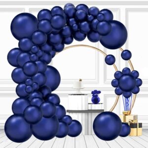 navy blue balloons garland kit,106 pcs navy balloons dark blue latex balloons with 18 12 10 5 inch party balloon kit for birthday baby shower wedding graduation decoration