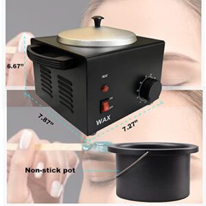 ChoJiah New Upgrated Black Single Wax Warmer Professional More Faster Melted Wax Beads for Hair Removal with Non-Stick Pot