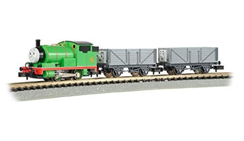 Bachmann Trains - Thomas & Friends™ - Percy and The TROUBLESOME Trucks Ready to Run Electric Train Set - N Scale