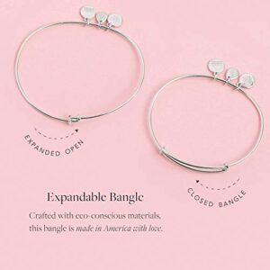 Alex and Ani Collections Expandable Bangle for Women, You’re Creepin’ Meowt Charm, Shiny Silver Finish, 2 to 3.5 in