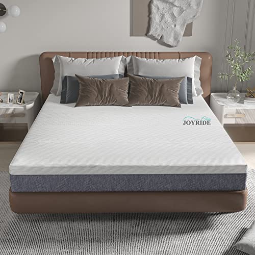 JOYRIDE SLEEP Twin Mattress, 10 Inch Twin Size Hybrid Mattress for Kid's, Twin Mattress in a Box, Gel Memory Foam Mattress, Medium Firm, Fiberglass Free, CertiPUR-US Certified