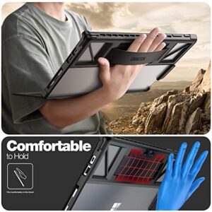 Dracool Rugged Protective Case for 12.3" Microsoft Surface Pro 7/Pro 7 Plus/Pro 6/Pro 5 2017/Pro 4/Pro LTE Shockproof Durable Case with Hand Strap Pen Holder Compatible with Type Cover Keyboard