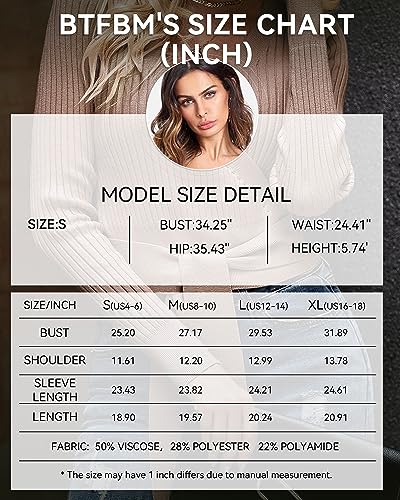 BTFBM Women Wrap Deep V Neck Cropped Sweaters Long Sleeve High Waist Tie Front Slim Fit Ribbed Knit Pullover Sweater Top(Solid Khaki, Small)