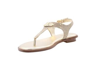 michael kors mk plate thong pale gold 6.5 m