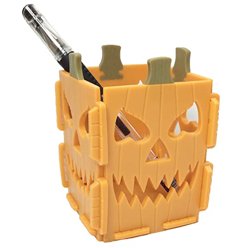 Pumpkin Pen Holder halloween atmosphere decorations Assembly combination pumpkin shape pvc material Storage Box Office Home School Stationery