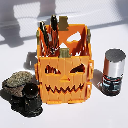 Pumpkin Pen Holder halloween atmosphere decorations Assembly combination pumpkin shape pvc material Storage Box Office Home School Stationery