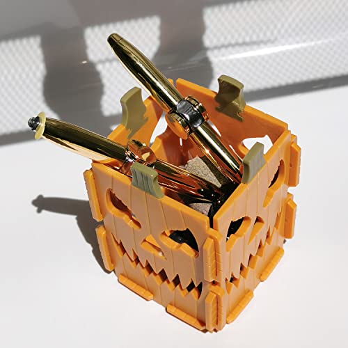 Pumpkin Pen Holder halloween atmosphere decorations Assembly combination pumpkin shape pvc material Storage Box Office Home School Stationery