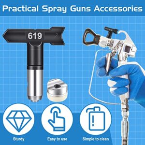 8 Pieces Spray Tip Paint Sprayer Tips Reversible Airless Spray Nozzles Tips Airless Sprayer Spraying Machine Parts for Homes Buildings Garden Decks