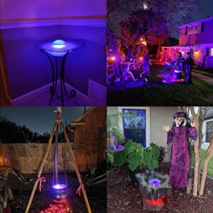 UPLAVIE Halloween Decoration, Ultrasonic Mist Maker Fogger with Black Witch Cauldron Waterproof Frame 12 LED Light Flashes for Halloween Decor Water Fountain Pond Fogger Fishtank