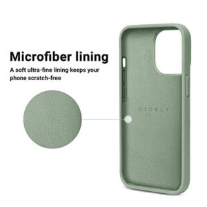 OTOFLY Designed for iPhone 14 Pro Case, Silicone Shockproof Slim Thin Phone Case for iPhone 14 Pro 6.1 inch (Calke Green)