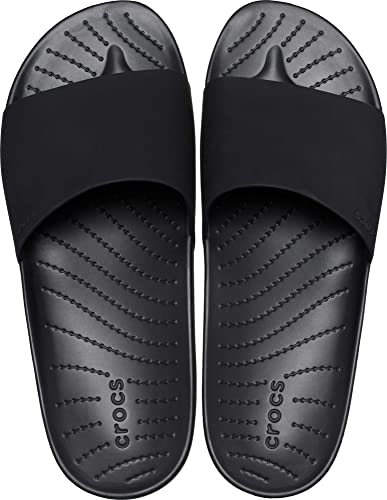 Crocs Women's Splash Slides Sandal, Black, 7