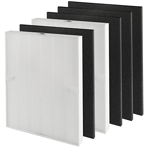 C545 True HEPA Filter Replacement for Winix C545 Filter S Air Purifier P150, B151 Filter, Compare to Part #1712-0096-00, 2 Pack H13 HEPA Filters & 4 Pack Carbon Prefilters