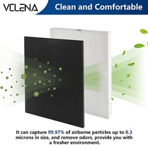 C545 True HEPA Filter Replacement for Winix C545 Filter S Air Purifier P150, B151 Filter, Compare to Part #1712-0096-00, 2 Pack H13 HEPA Filters & 4 Pack Carbon Prefilters