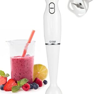 COMMERCIAL CHEF Immersion Blender, Hand Blender with Stainless Steel Blades, Immersion Blender with Quiet Motor, Electric Mini Blender for Delicious Food